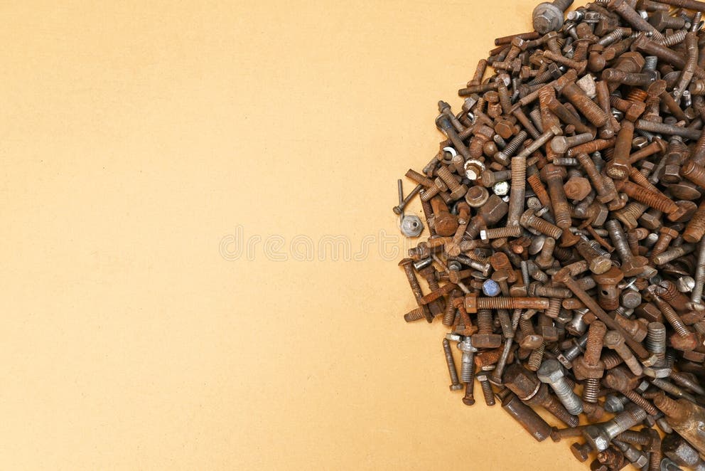 Steel Hex Nut Rusty Semicircle Stock Image - Image of collection ...