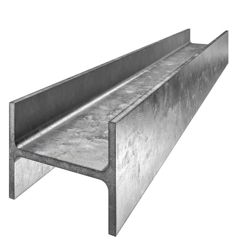 Steel I-beam Isolated on White Background Stock Illustration ...