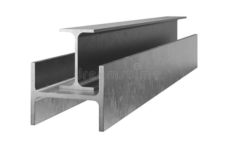 Steel I-beam on Transparent Background Stock Illustration ...