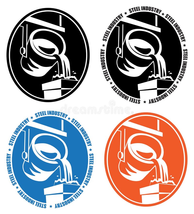 Steel industry logo stock vector. Illustration of metallurgy - 72855802