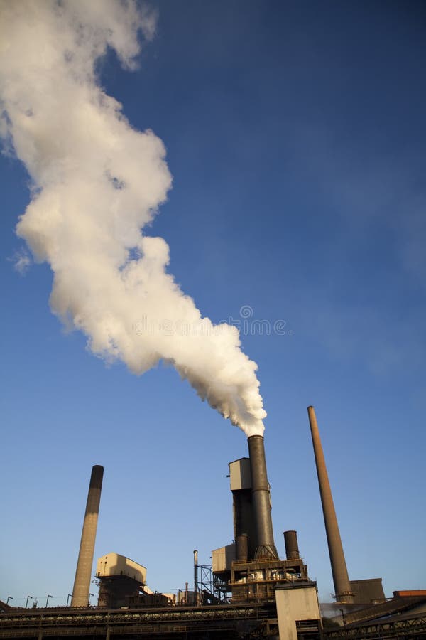 Steel Industry - Smoke Rising from Mill Stock Image - Image of steam ...