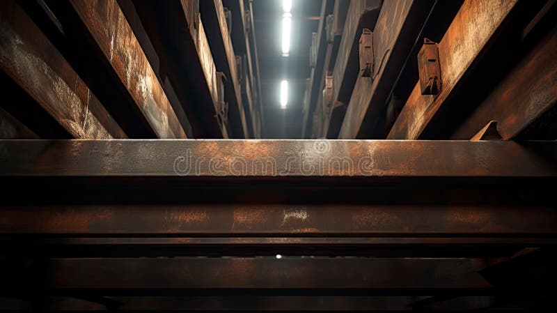 Steel iron beams stock illustration. Illustration of strength - 306025328