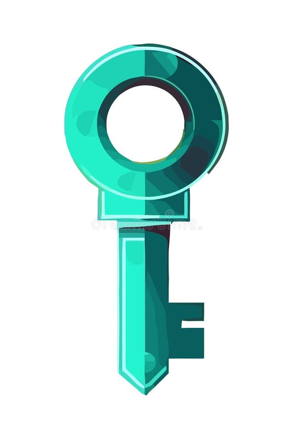 Steel Key Icon Isolated on Shiny Backdrop Stock Vector - Illustration ...