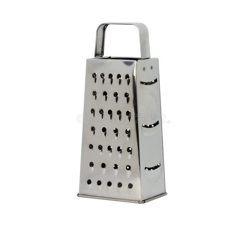 Steel Kitchen Grater on White Background, Isolated Object Close Up ...