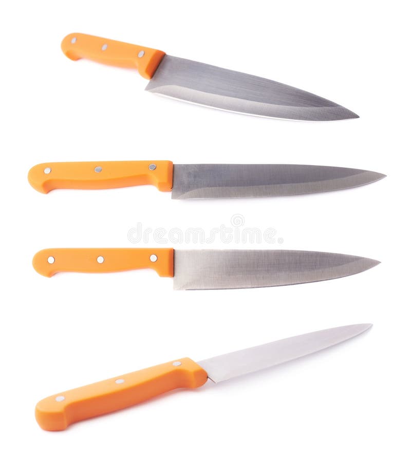 Steel Kitchen Knife Isolated Stock Photo - Image of metal, dagger: 56113904