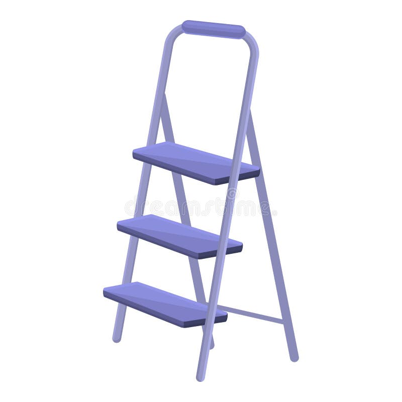 Steel Ladder Icon, Cartoon Style Stock Vector - Illustration of hand ...