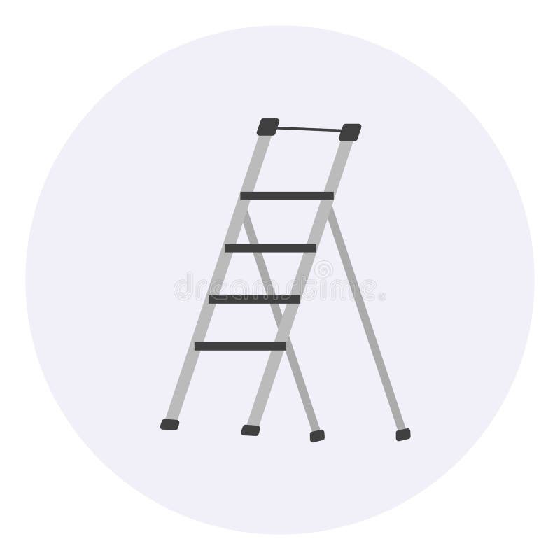 Steel ladder, icon stock vector. Illustration of wood - 261369218