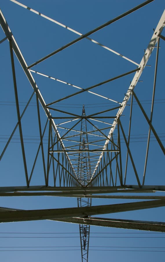 Steel lattice mast stock image. Image of lightning, blue - 17167103