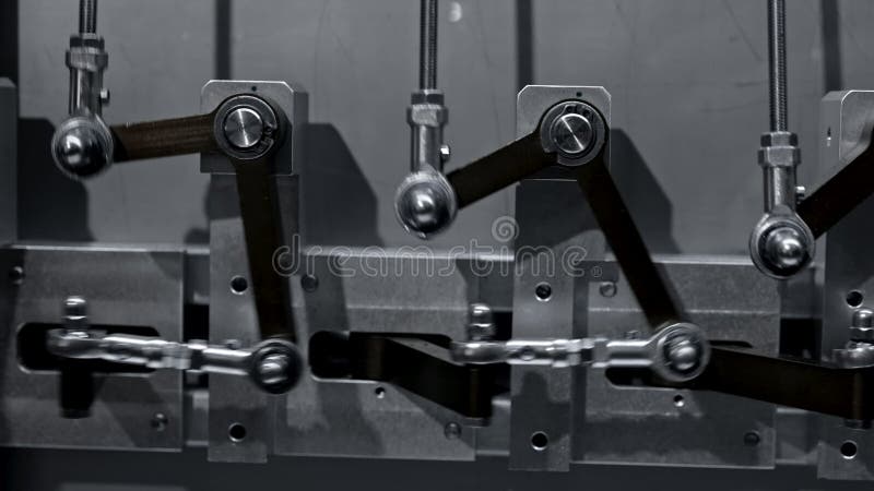 Steel Levers of Old Fashioned Engine Move when Engine is Running ...