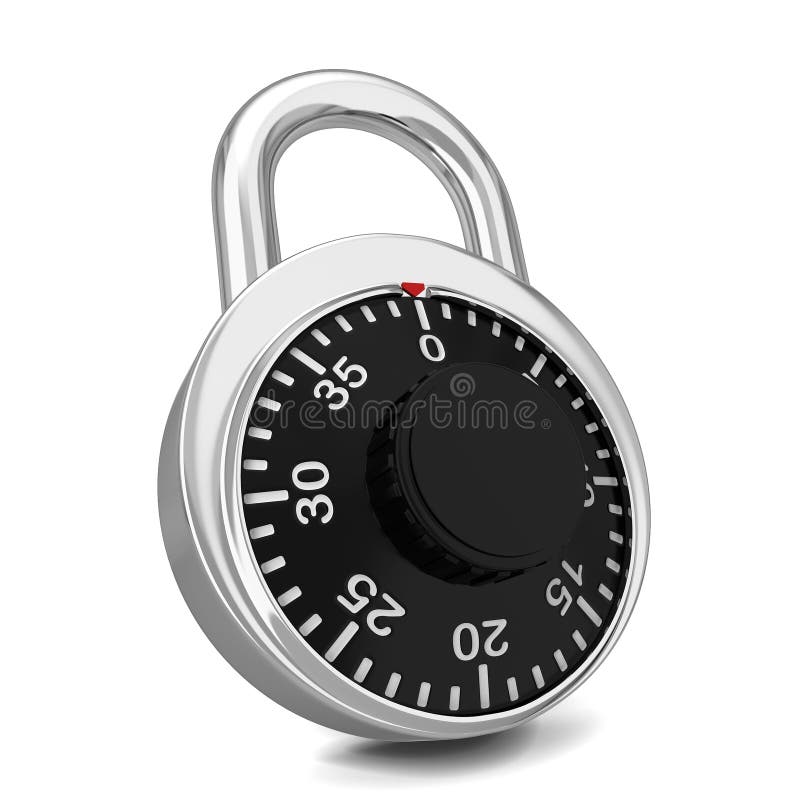 Steel lock stock illustration. Illustration of combination - 50253464