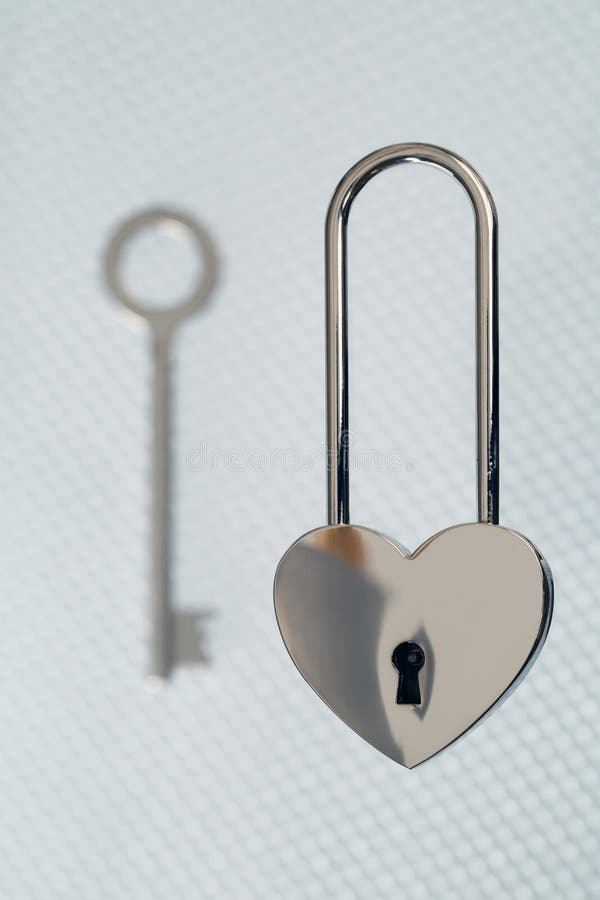 Steel Lock and Key on Light Background Stock Photo - Image of secret ...