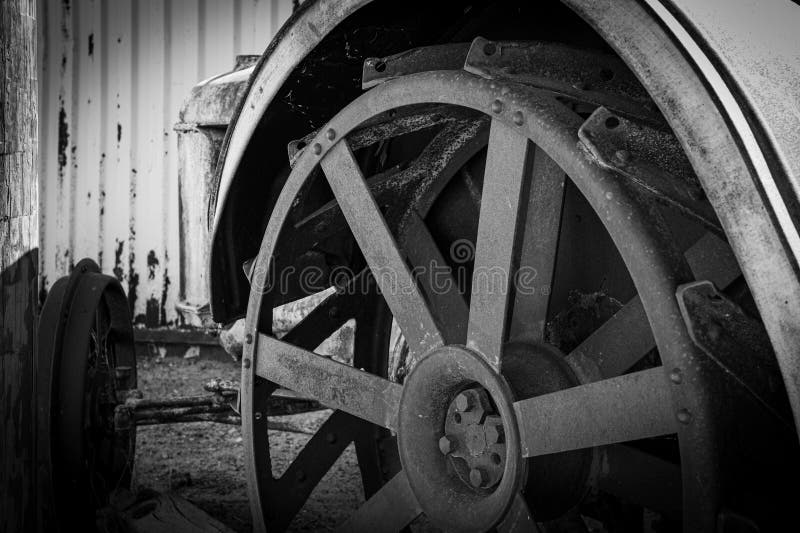 Steel Lug Wheels on a Tractor 2 Stock Image - Image of fordson ...