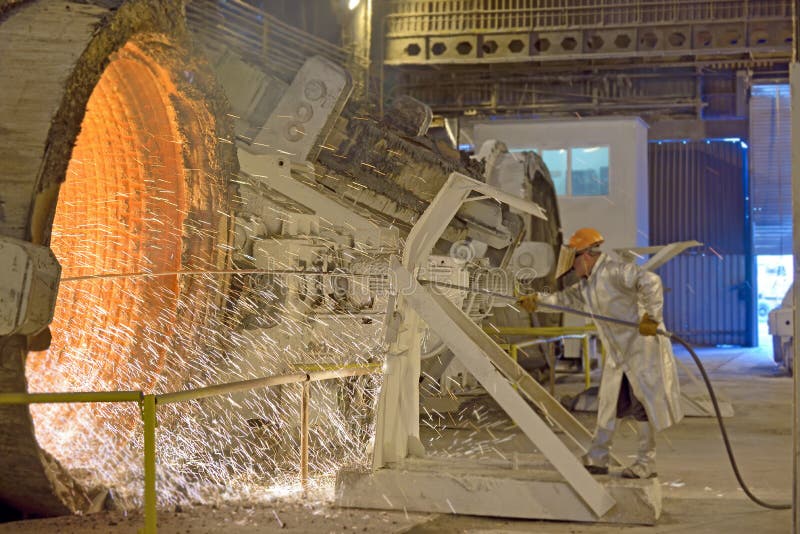 Steel Making Furnace in a Factory Stock Image - Image of iron, crucible ...