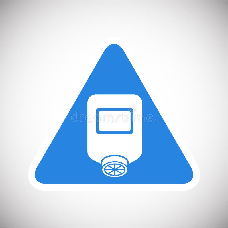 Steel Making Mask Sign on Blue Background Stock Vector - Illustration ...