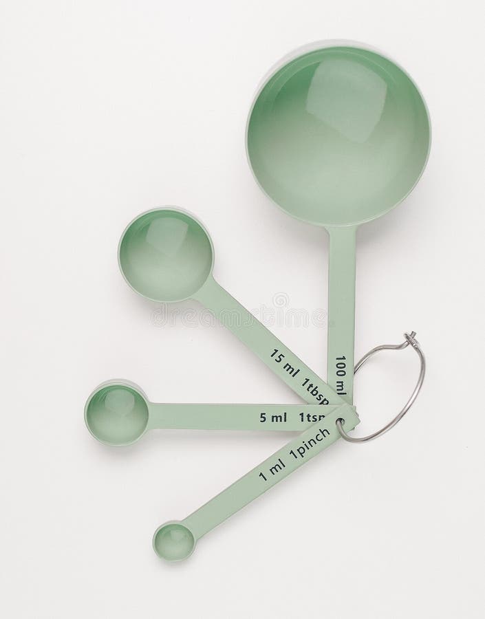 Steel Measuring Spoons Isolated on White Background Stock Image - Image ...