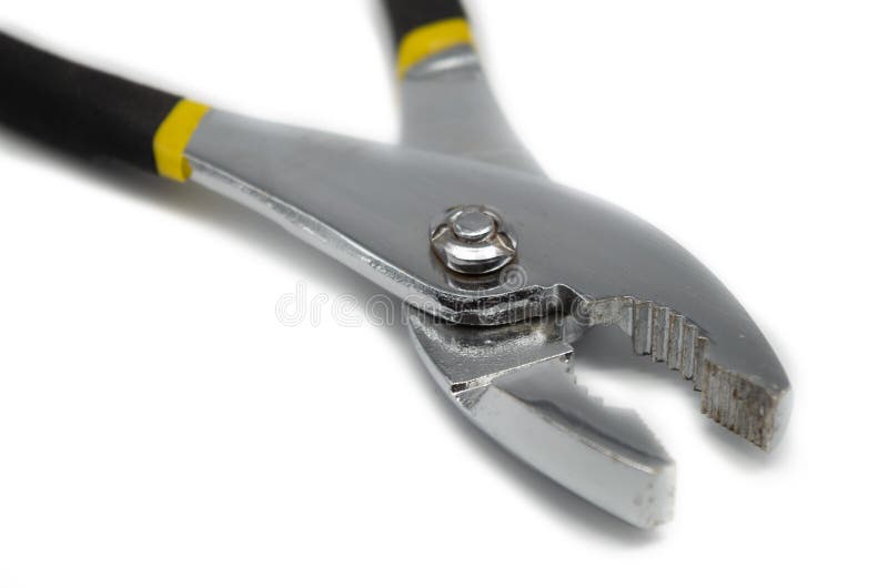 Steel Mechanical Clamp with Plastic Handle on White Background, Caliper ...