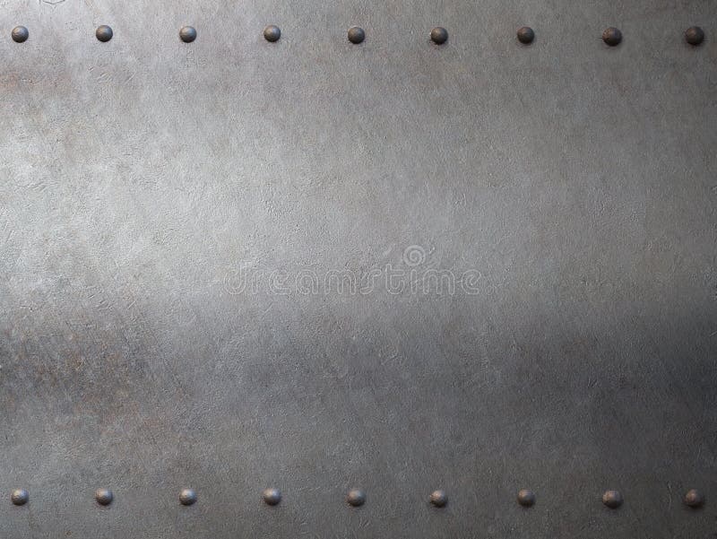 Steel Metal Armour with Rivets Background Stock Illustration ...