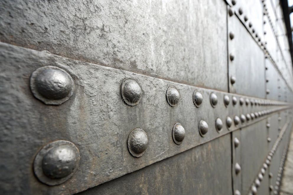 Steel Metal Background with Rivets Stock Illustration - Illustration of ...