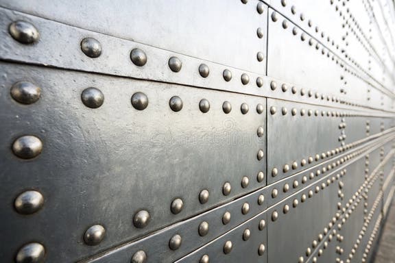 Steel Metal Background with Rivets Stock Illustration - Illustration of ...