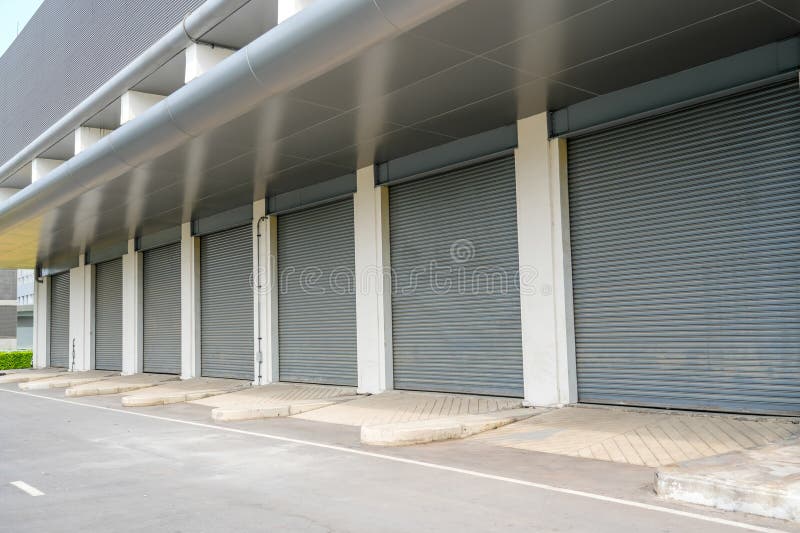 Steel Metal Doors, Roller Shutter Door in Warehouse Building Stock ...