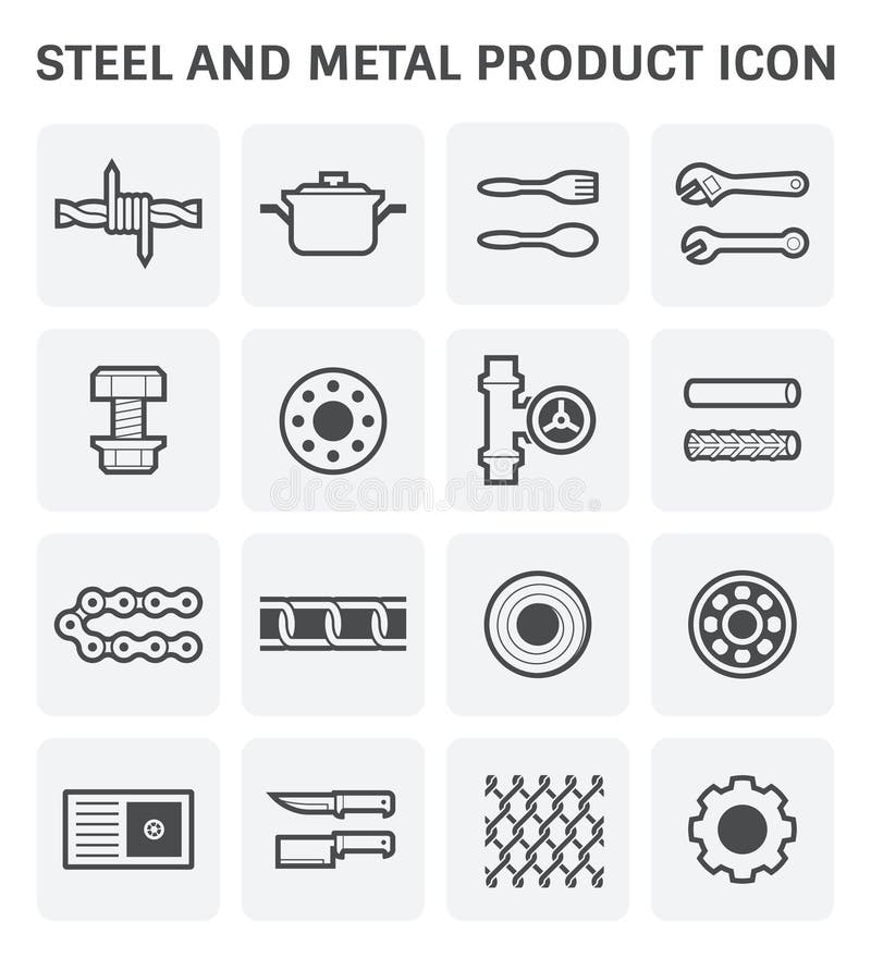 Steel Metal Icon stock vector. Illustration of construction - 91507635