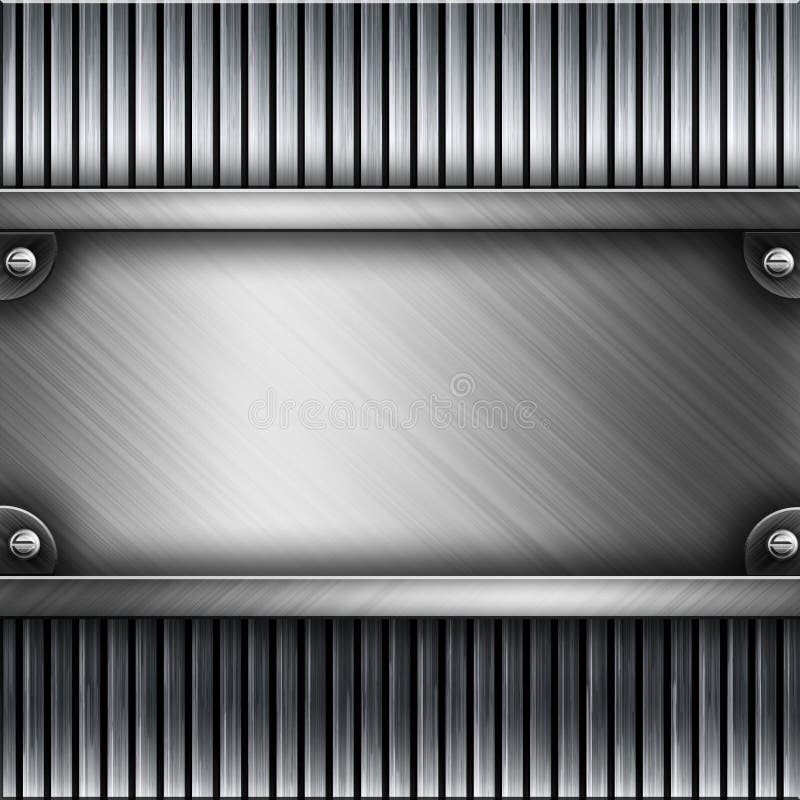 Steel Metal Plate Background Stock Illustration - Illustration of ...