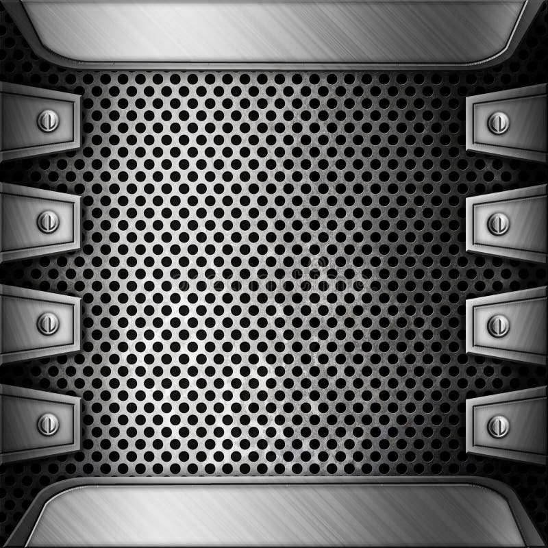 Steel Metal Plate Background Stock Illustration - Illustration of gray ...