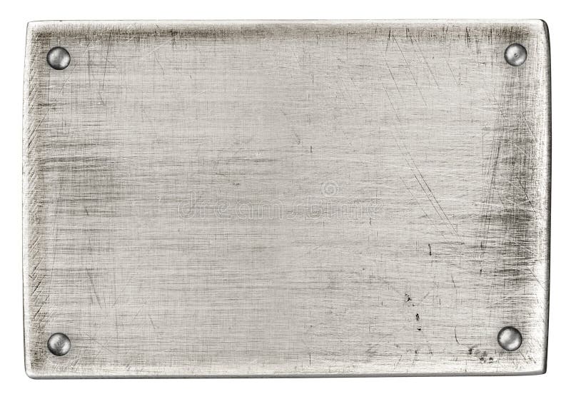 Steel or Aluminium Metal Plate with Rivets Stock Image - Image of ...