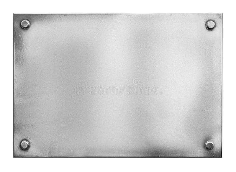 Steel Metal Plate or Signboard with Rivets Stock Photo - Image of plate ...