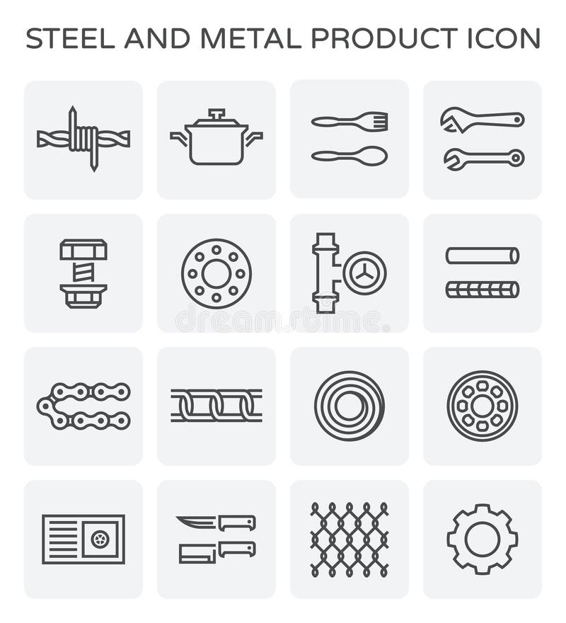 Steel metal icon stock vector. Illustration of bolt - 123857179