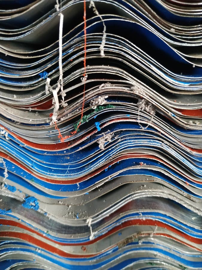 Steel Metal Zinc Galvanized Wave Sheet for Background Texture Abstract ...