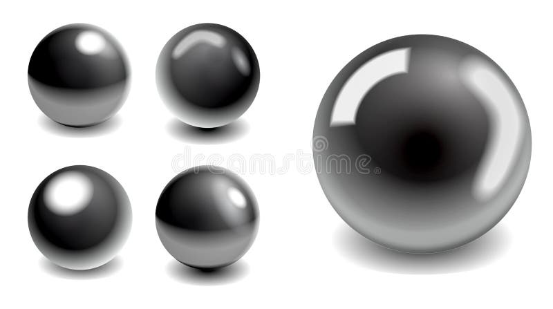 Steel metallic balls stock illustration. Illustration of reflection ...