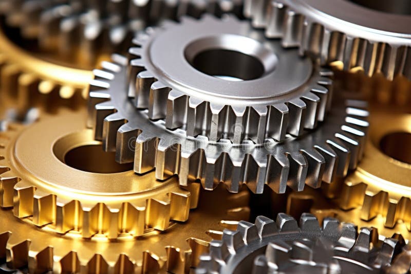 Steel Metallic Gear Wheels Stacked Together Stock Photo - Image of ...