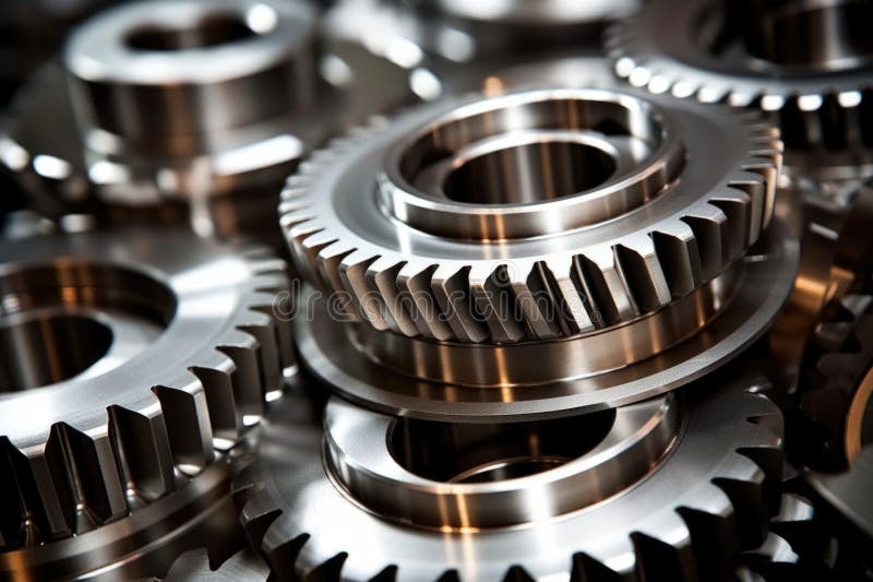 Steel Metallic Gear Wheels Stacked Together Stock Image - Image of ...
