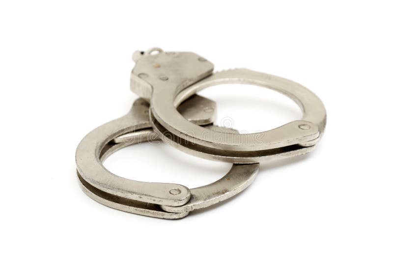 Steel metallic handcuffs stock image. Image of cuff, concepts - 17445671