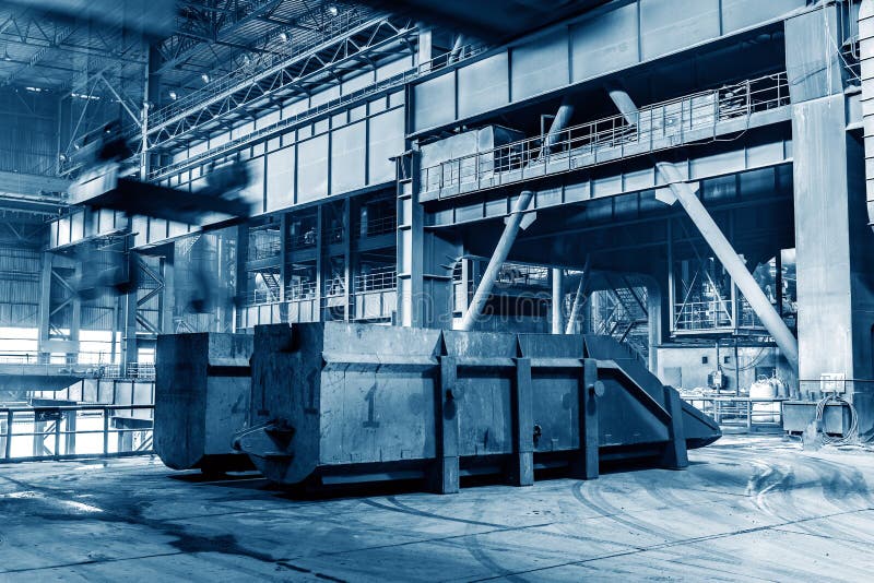 Steel Mill Production Workshop Stock Photo - Image of plant, metallic ...