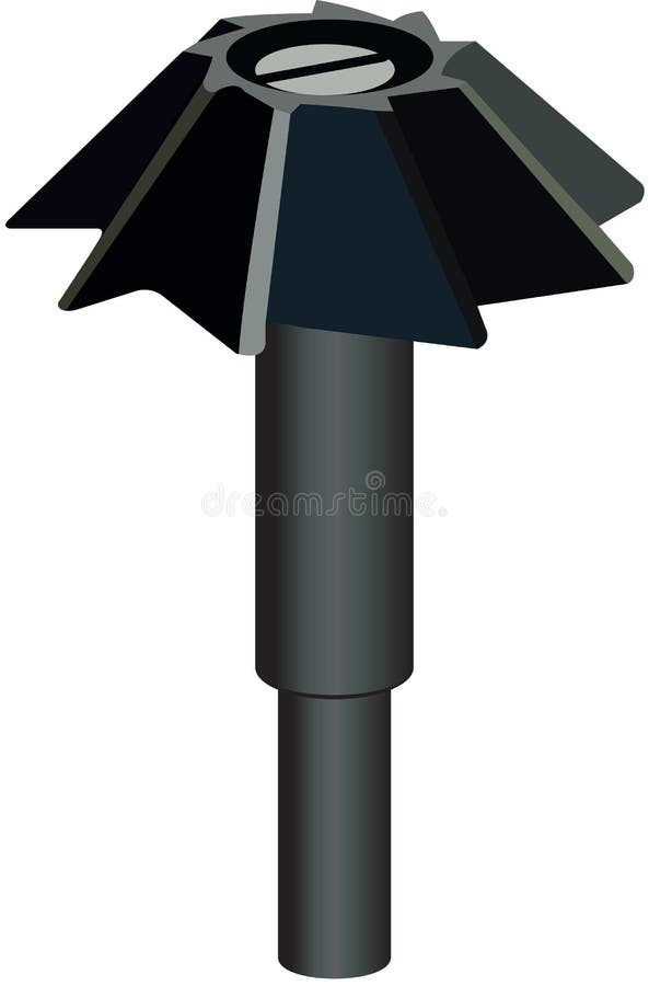 Steel Milling Machine Tip for Wood Joinery- Stock Vector - Illustration ...