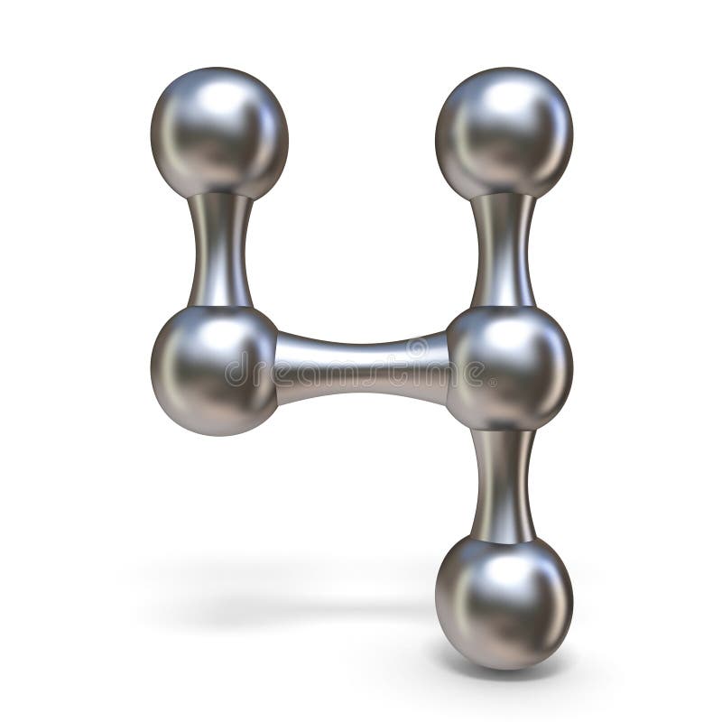 Steel Molecular Font Number 4 Four 3D Stock Illustration - Illustration ... Steel Molecular Font Number 4 Four 3D Stock Illustration - Illustration ...