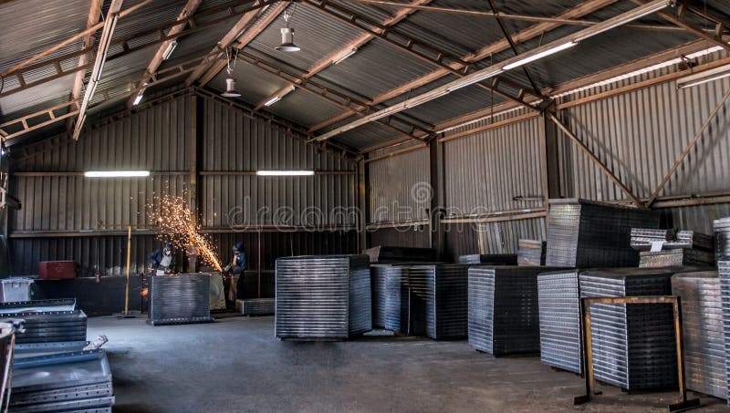 The Steel Moving in the Steel Factory Stock Photo - Image of industrial ...