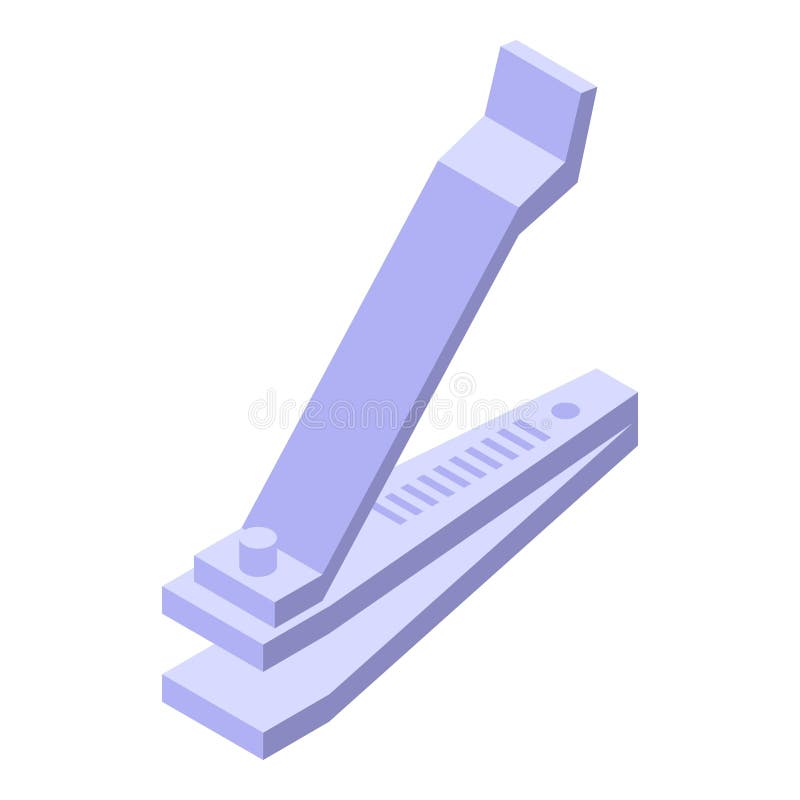 Steel Nail Clipper Lying Open Showing Cutting Edges Isometric Icon ...