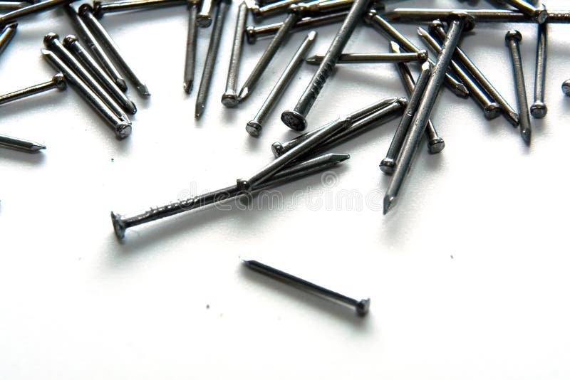 Steel nails stock image. Image of nails, stack, home - 14692737