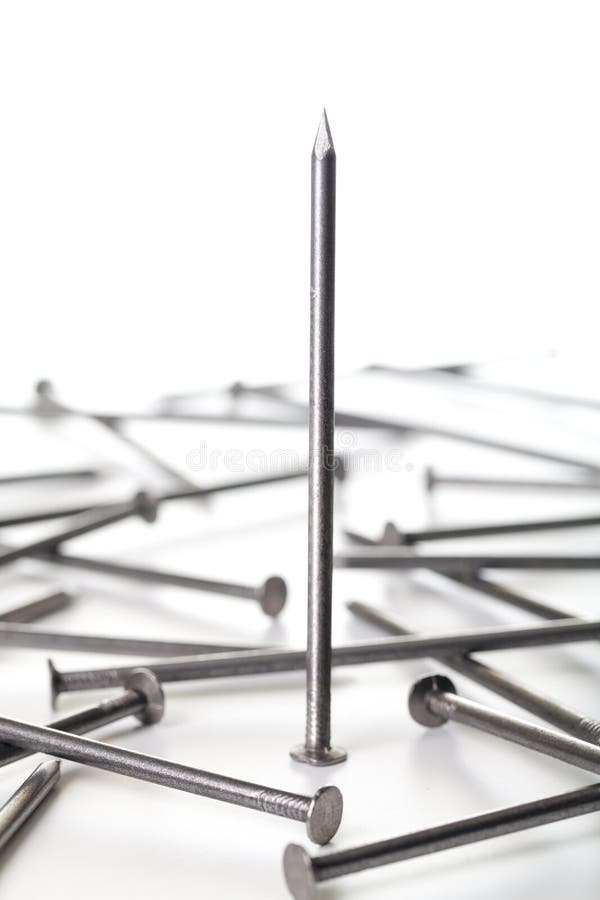 Steel nails stock image. Image of iron, equipment, object - 23186149