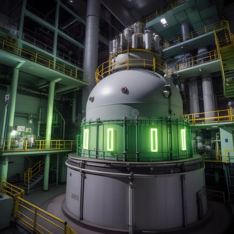 Steel Nuclear Reactor, AI-generatet Stock Illustration - Illustration ...