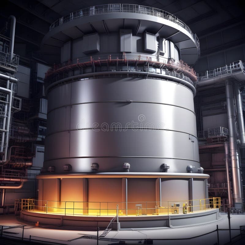 Steel Nuclear Reactor, AI-generatet Stock Illustration - Illustration ...