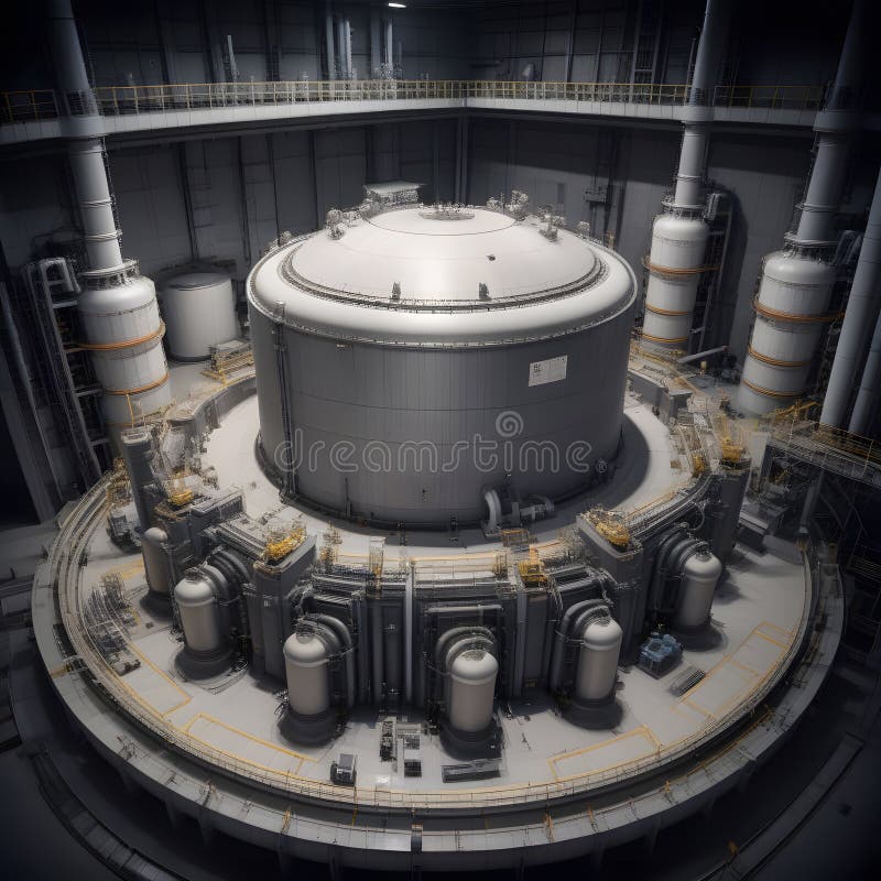 Steel Nuclear Reactor, AI-generatet Stock Illustration - Illustration ...