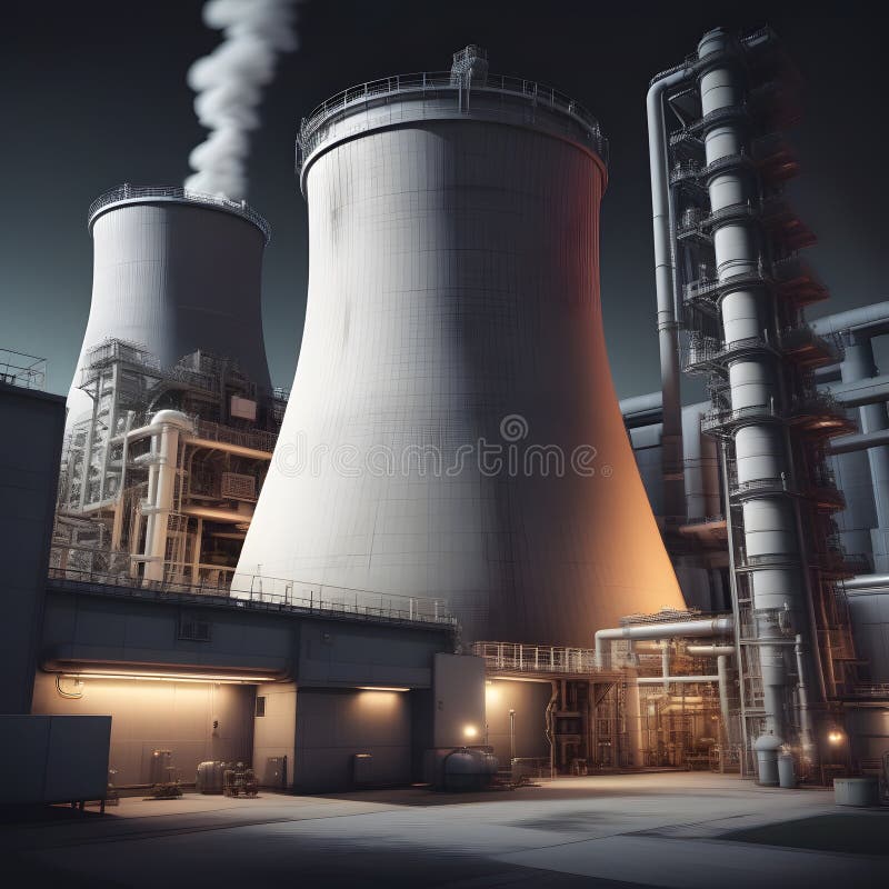 Steel Nuclear Reactor, AI-generatet Stock Illustration - Illustration ...