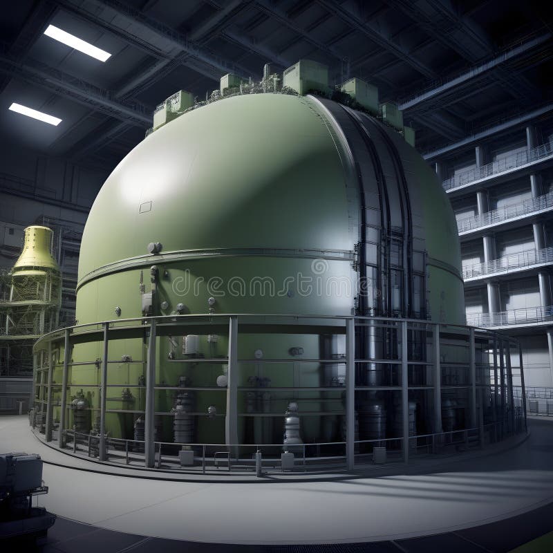 Steel Nuclear Reactor, AI-generatet Stock Illustration - Illustration ...