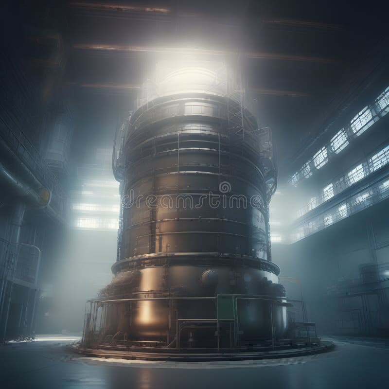 Steel Nuclear Reactor, AI-generatet Stock Illustration - Illustration ...
