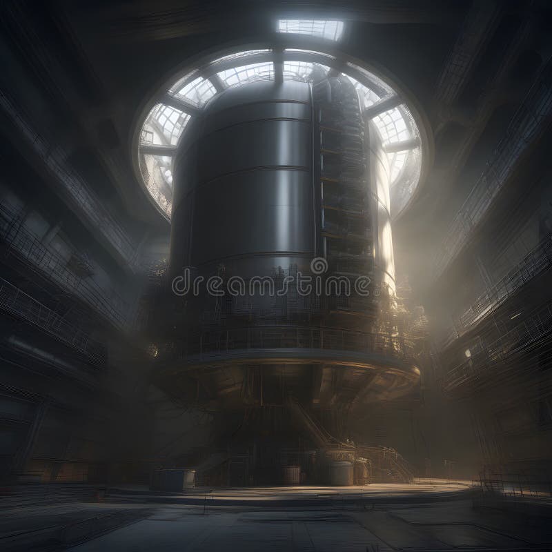 Steel Nuclear Reactor, AI-generatet Stock Illustration - Illustration ...