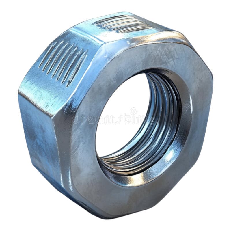 A Steel Nut Isolated Against a Transparent Background Ideal for ...